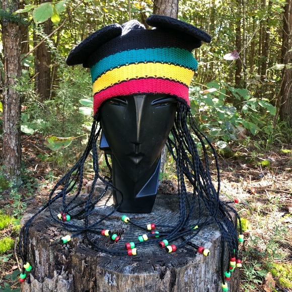 Disney | Accessories | Disney Reggae Jamaica Adult Beanie Mickey Mouse ...